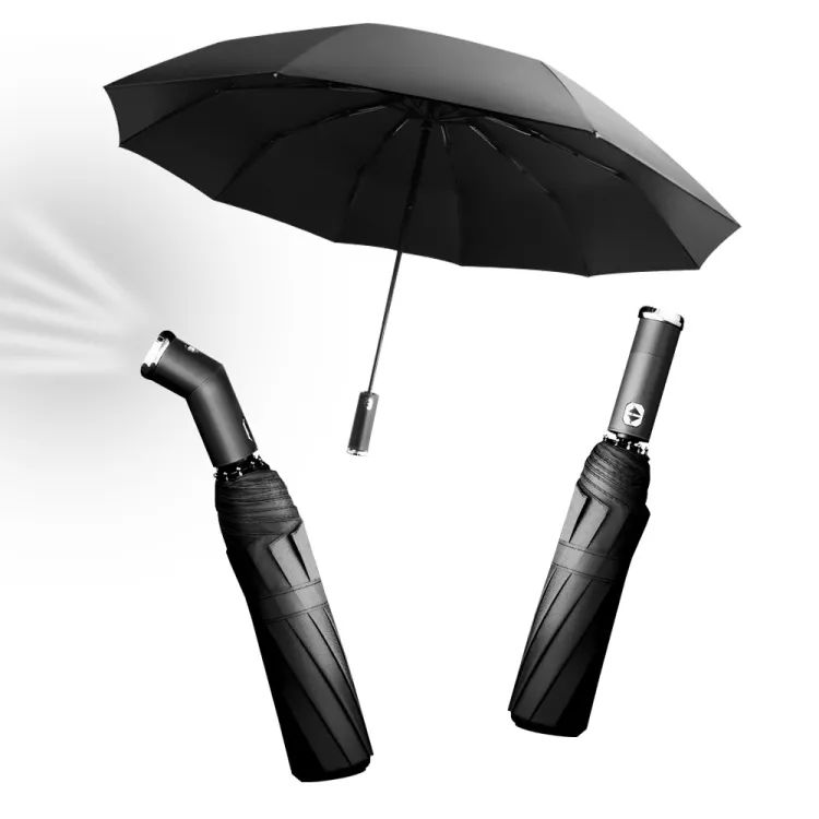 Button Umbrella With Built-in Torch | Daraz.lk