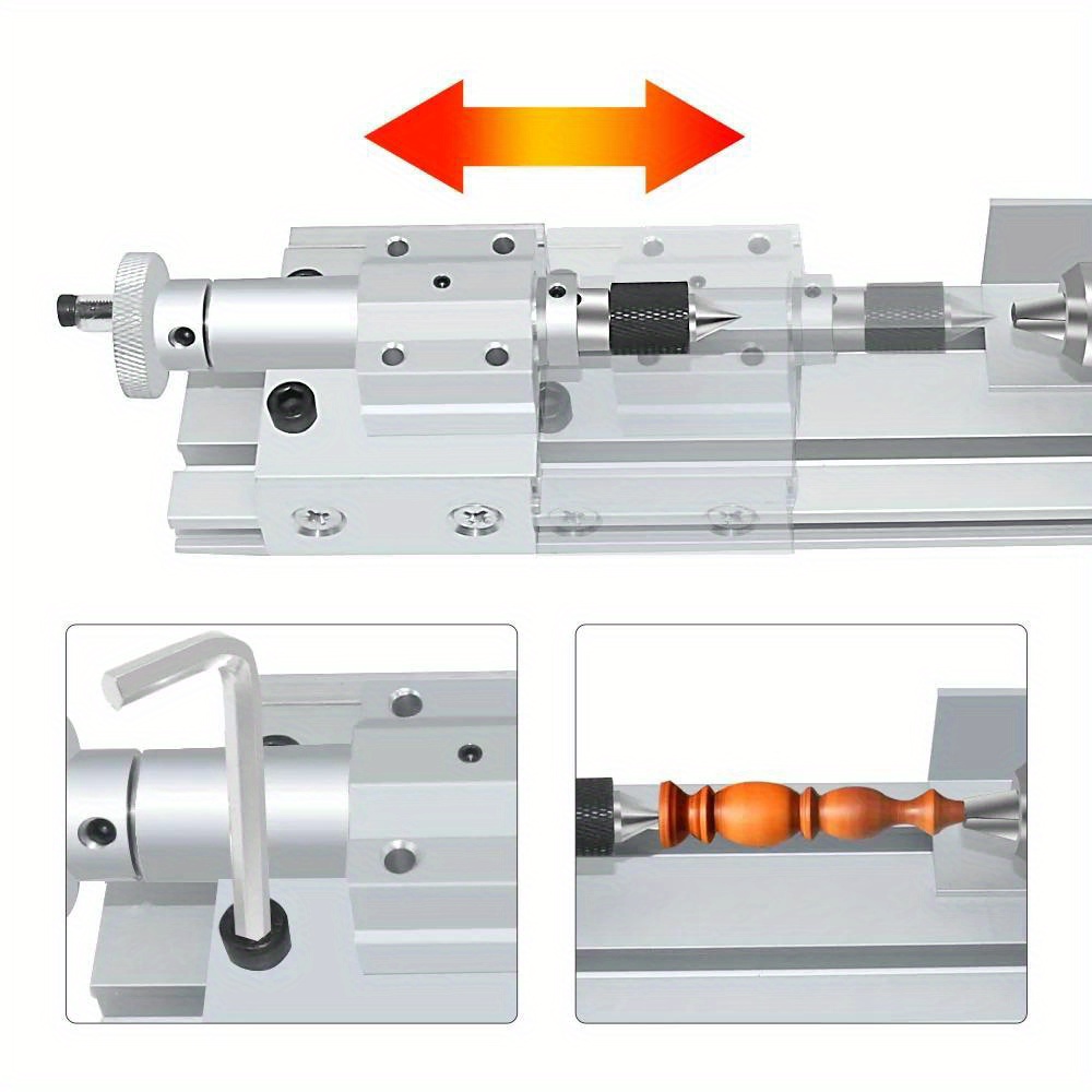 Soldering Iron Kit Mini Lathe 12-24V 96W Metal Small Lathe 6 In 1 DIY ...