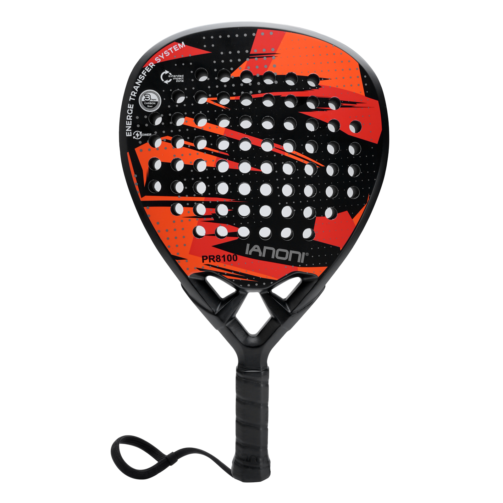 IANONI Padel Racket Carbon Fiber Surface with EVA Memory Flex Foam Core ...
