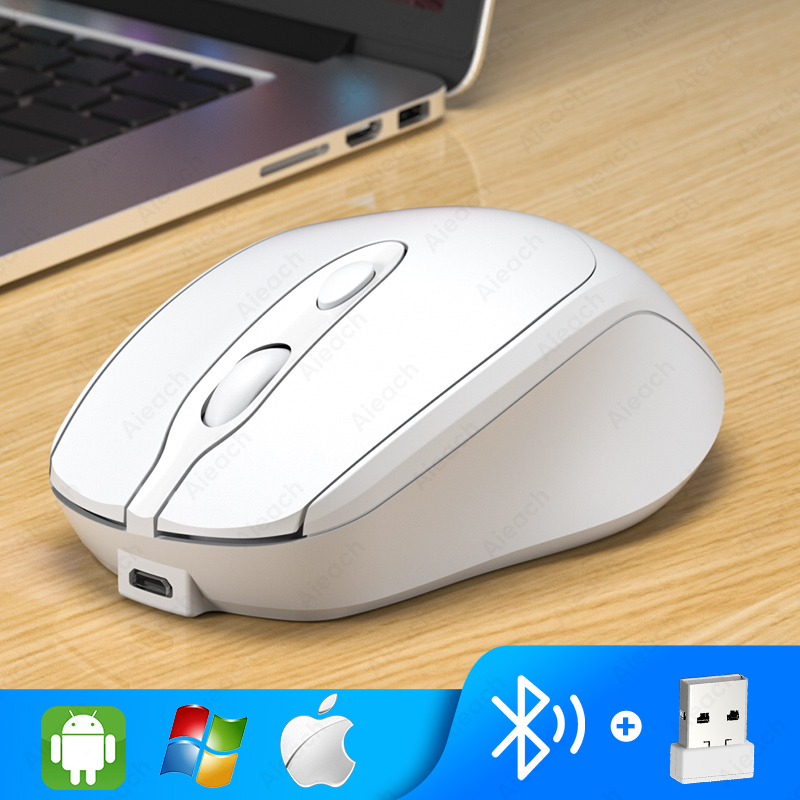 Aieach Rechargeable Wireless Bluetooth Mouse Silent WIRELESS COMPUT ...