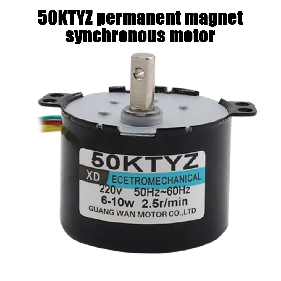 1RPM 2.5RPM Permanent Magnet AC Synchronous Geared Motor 50KTYZ speed ...