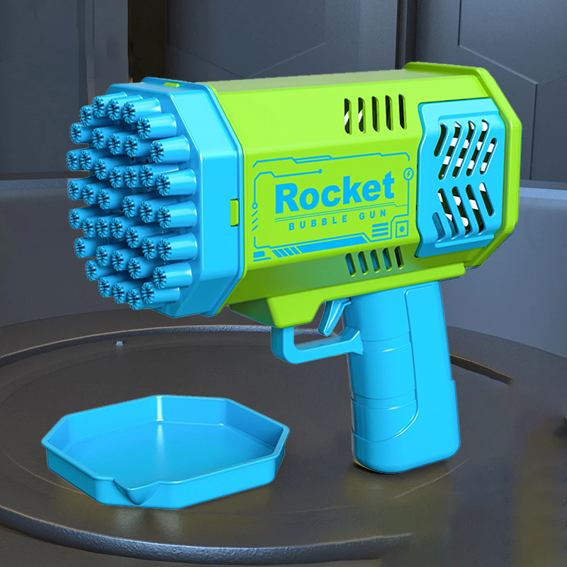 40 Holes Electric Rocket Bubble Machine Handheld Automatic Space Light ...