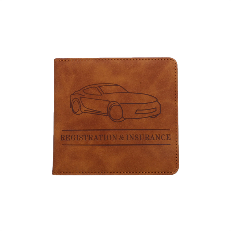 Car Registration Driver's License and Insurance Card Holder - Leather ...