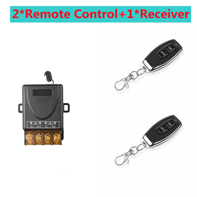 433Mhz RF Remote Control Switch AC 220V 30A On Off Remote Controller ...