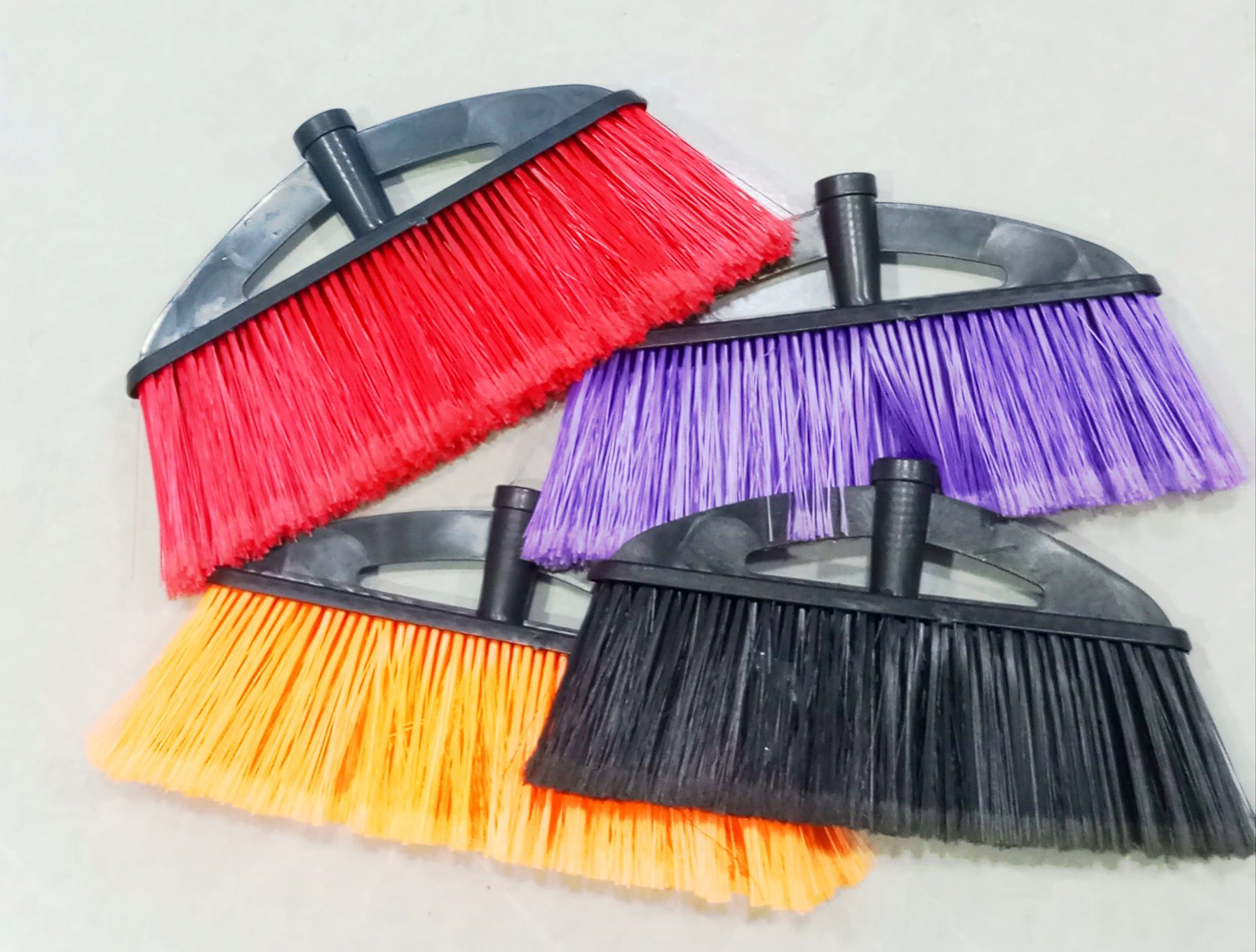 Plastic Broom Without Stick 04 Layer Good Quality Multicolor-01 pcs ...