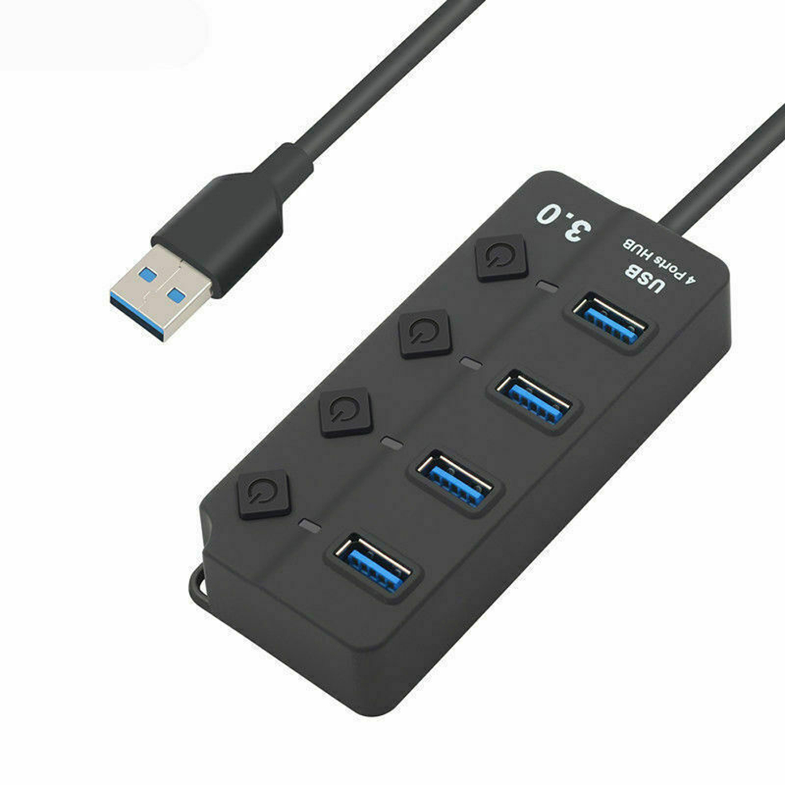7 4 Port USB 3.0 Hub Multi Splitter Charger Power Adapter Multiple ...