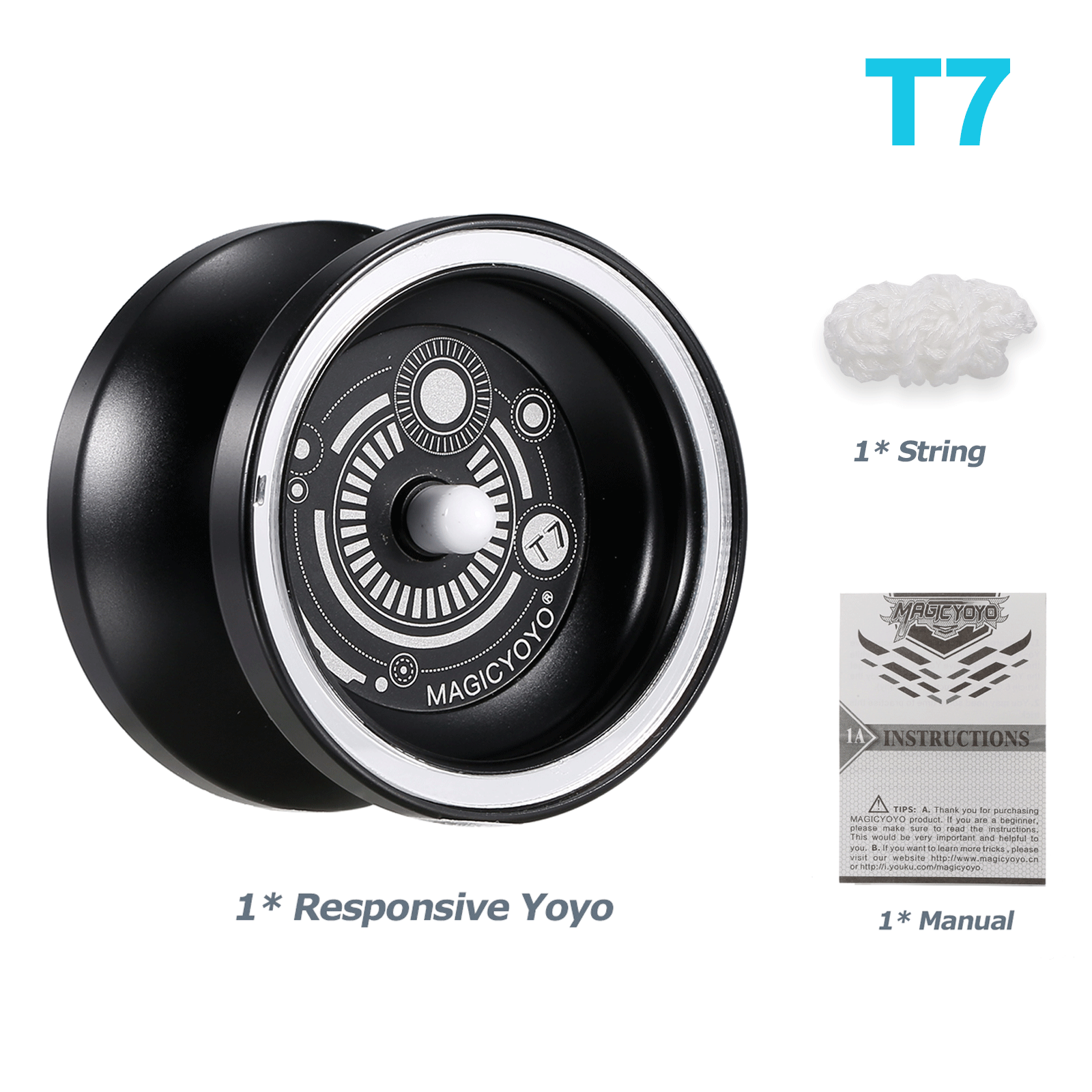 MAGICYOYO Y01/Y03/T7/D3 Professional Yoyo Alloy Unresponsive Yoyo ...