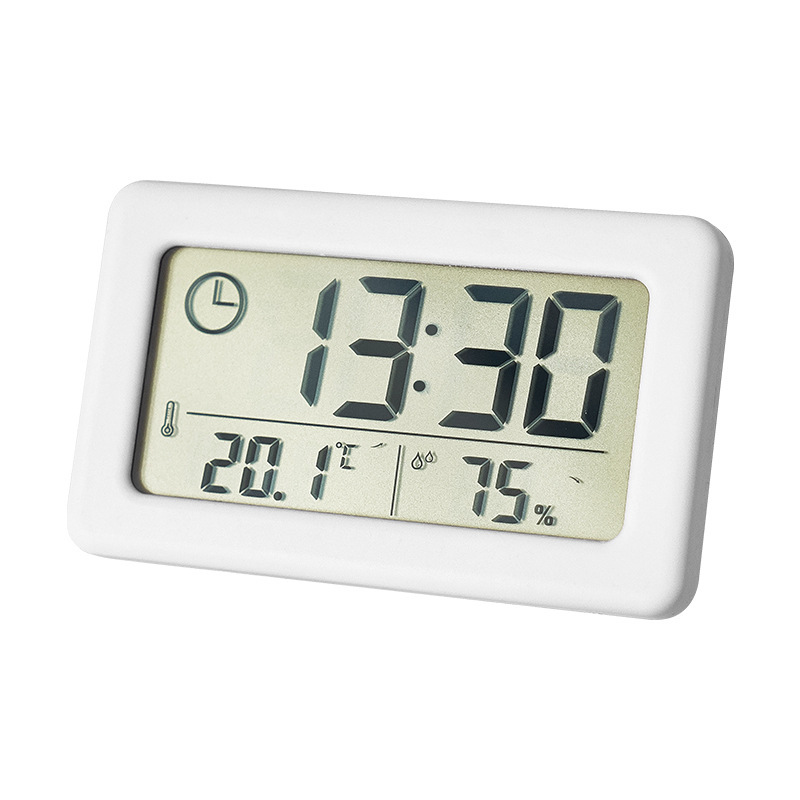 Mini Digital Clock Temperature & Humidity Display Portable Desk Clock ...