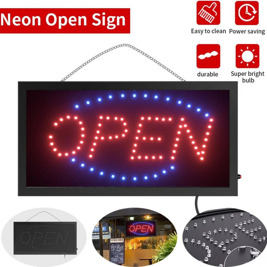 LED store Open sign Logo Advertising Light Board Shopping Mall Bright ...