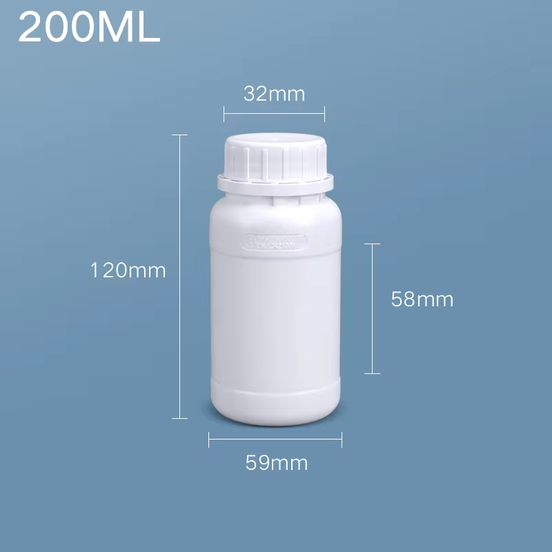 4PCS 50-1000ML Empty plastic Fluorinated bottle with Tamper Evident Cap ...