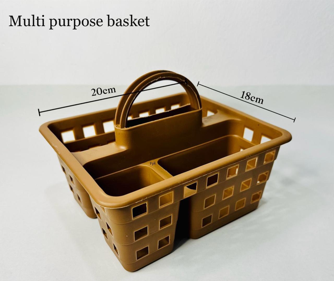 Premium Multi Purpose Basket 3 Section Plastic Storage Desk Remote ...