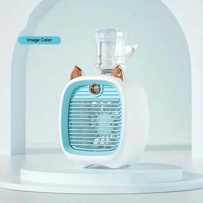 USB Charging Mini Air Conditioning Fan Electric Fan Desktop Spray ...