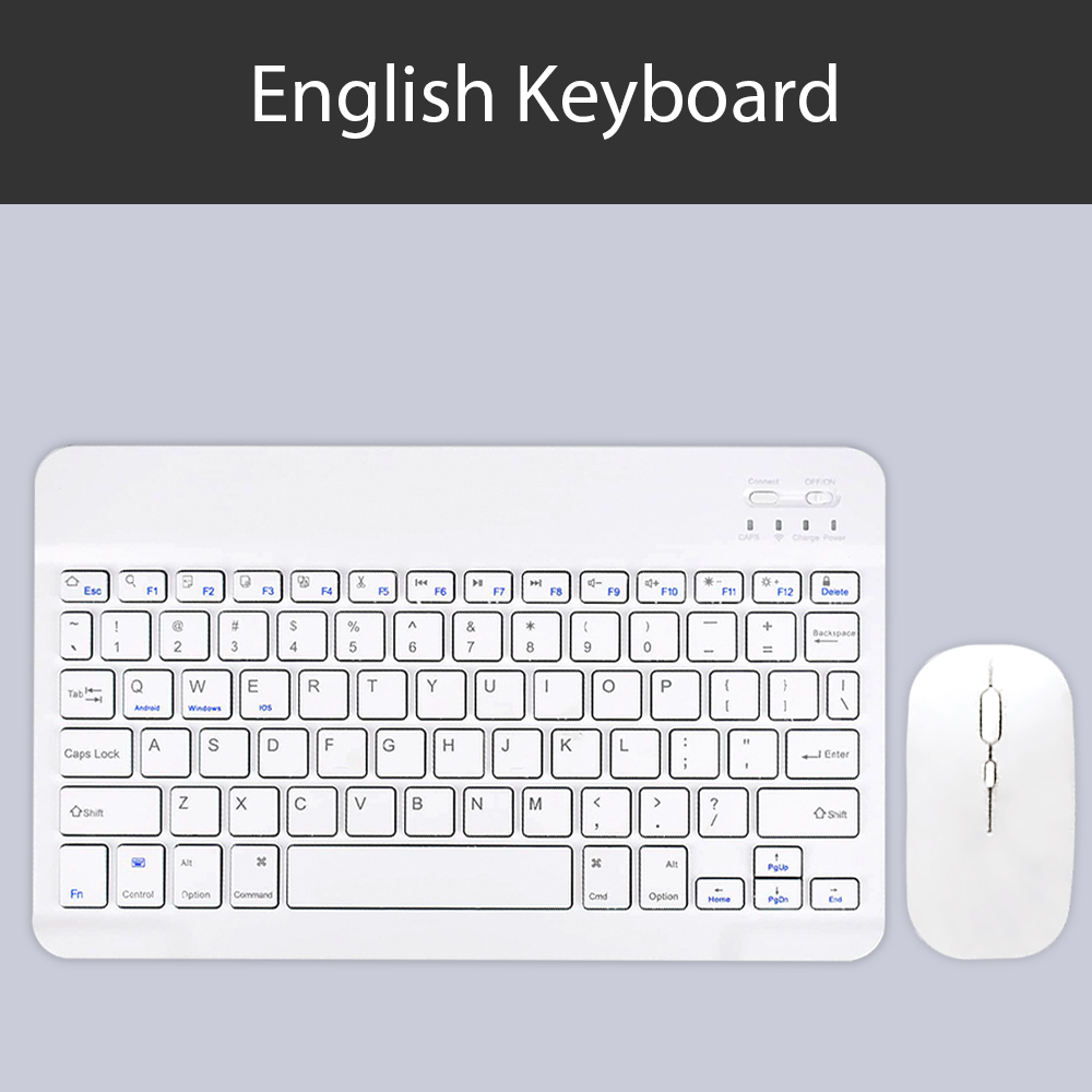 For Android Ios Windows Bluetooth Wireless Keyboard White Extra Long ...