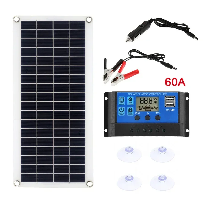 1000W Solar Panel 12V Solar Cell With 60A 100A Controller Solar Charge ...