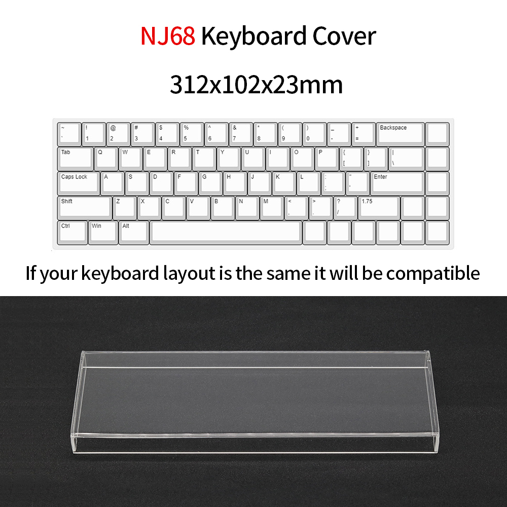 Acrylic Mechanical Keyboard Dust Cover Key Air Cover 40% 60% 65% 75% ...