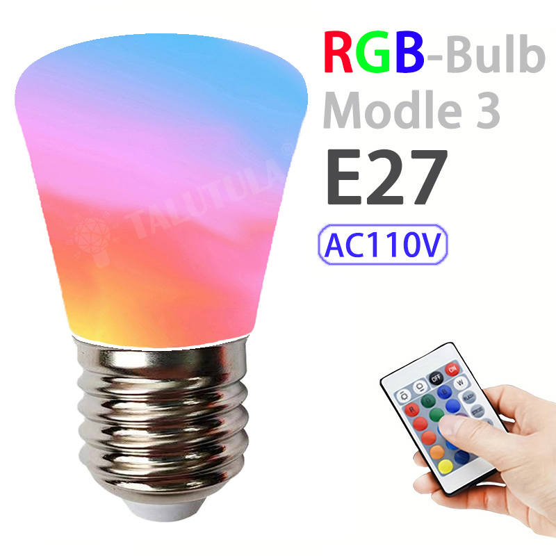16 Colors RGB Bulb LED Multicolor Bulb E27 Base 220V Household Lighting ...