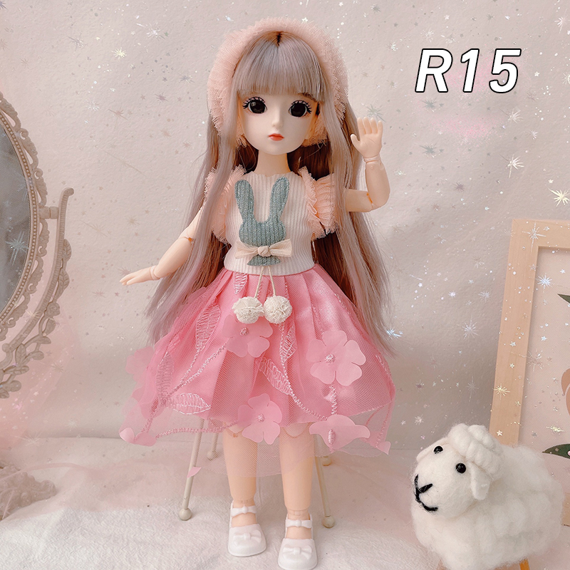 Full Set 1/6 Doll 30cm Anime Bjd Reborn Kawaii Girls Dress Up DIY Toys ...