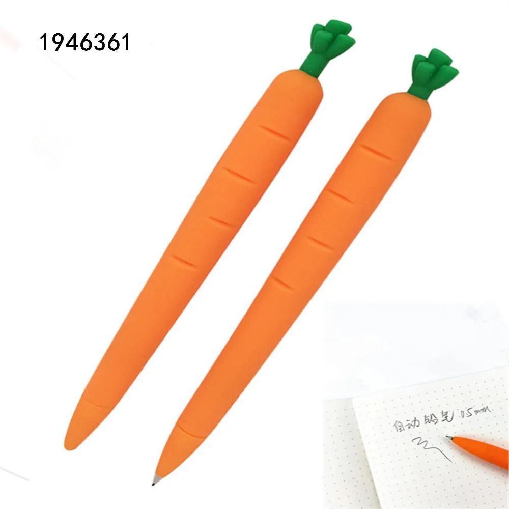 3 Pcs Carrot Pencil High quality Red carrot Mechanical Pencil office ...
