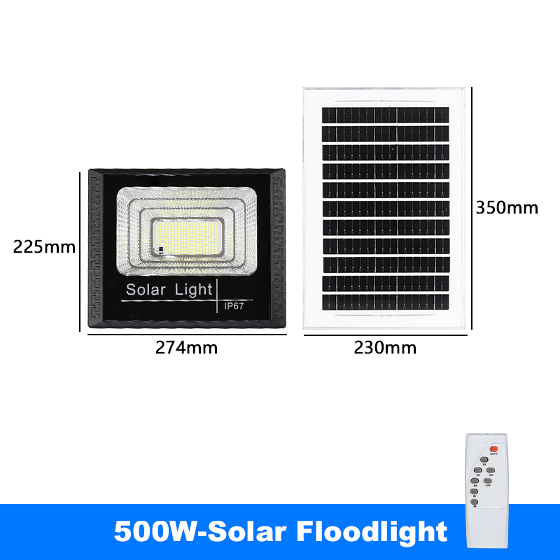 LED Solar Light 100w 200w 300w 500w Outdoor Garden Floodlight IP67 ...