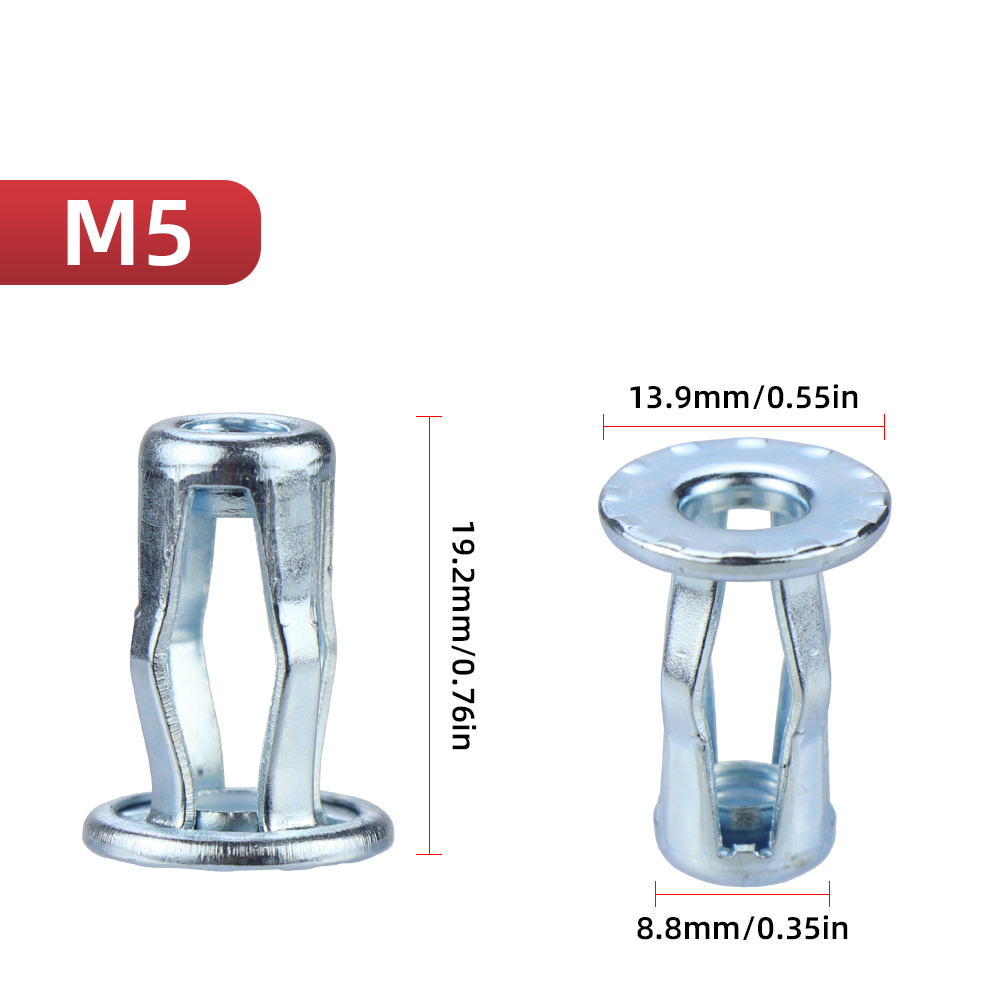 10pcs/20pcs M4 M5 M6 M8 Jack Nuts Expansion Clamp Petal Rivet Lock Nut ...