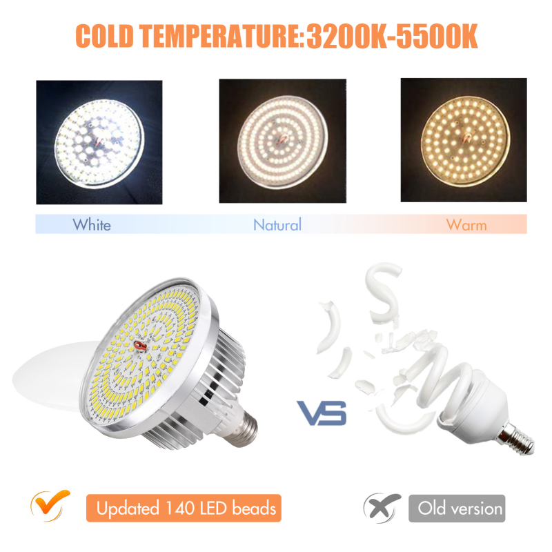 2pcs 85W LED Light Bulb 3200K-5500K Photography Lamp Bulb Energy-saving ...