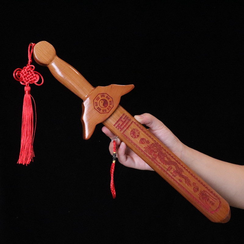 Wood Mahogany Sword Katana Sword Safe Carve Handicraft Peach Wood Toy ...