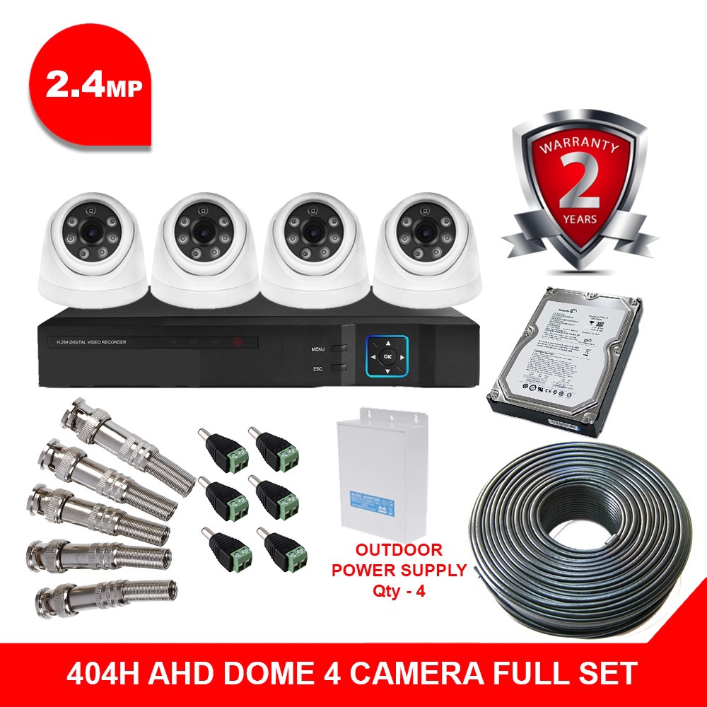Cctv 4 Channel Gv-Tech Camera Full Package With 2 Years Warranty | Daraz.lk