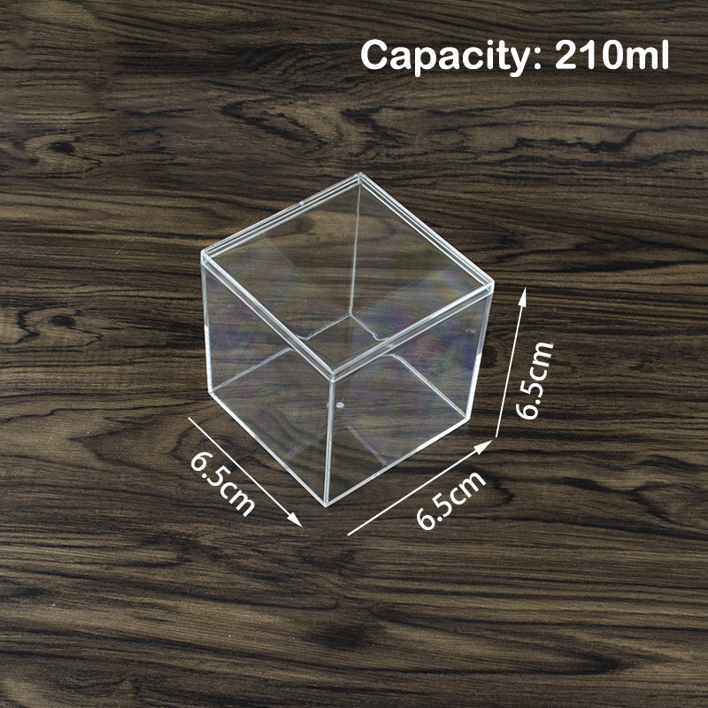 Square High Transparent Plastic Box Betta Breeding Box Mini Candy Slime ...
