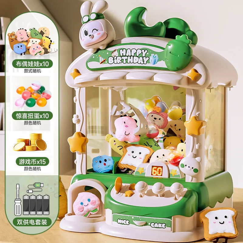 Big Cartoon Rabbit Automatic Doll Machine Toy for Kids Coin Operated ...