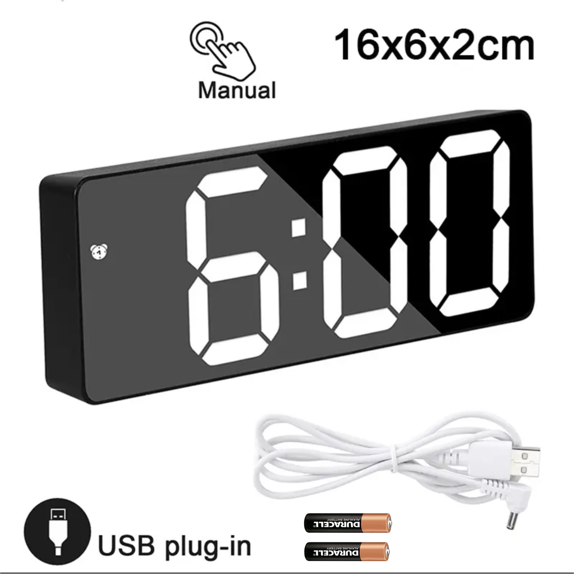 Digital Alarm Clock Led Wall-mounted Digital Wall Clock | Daraz.lk