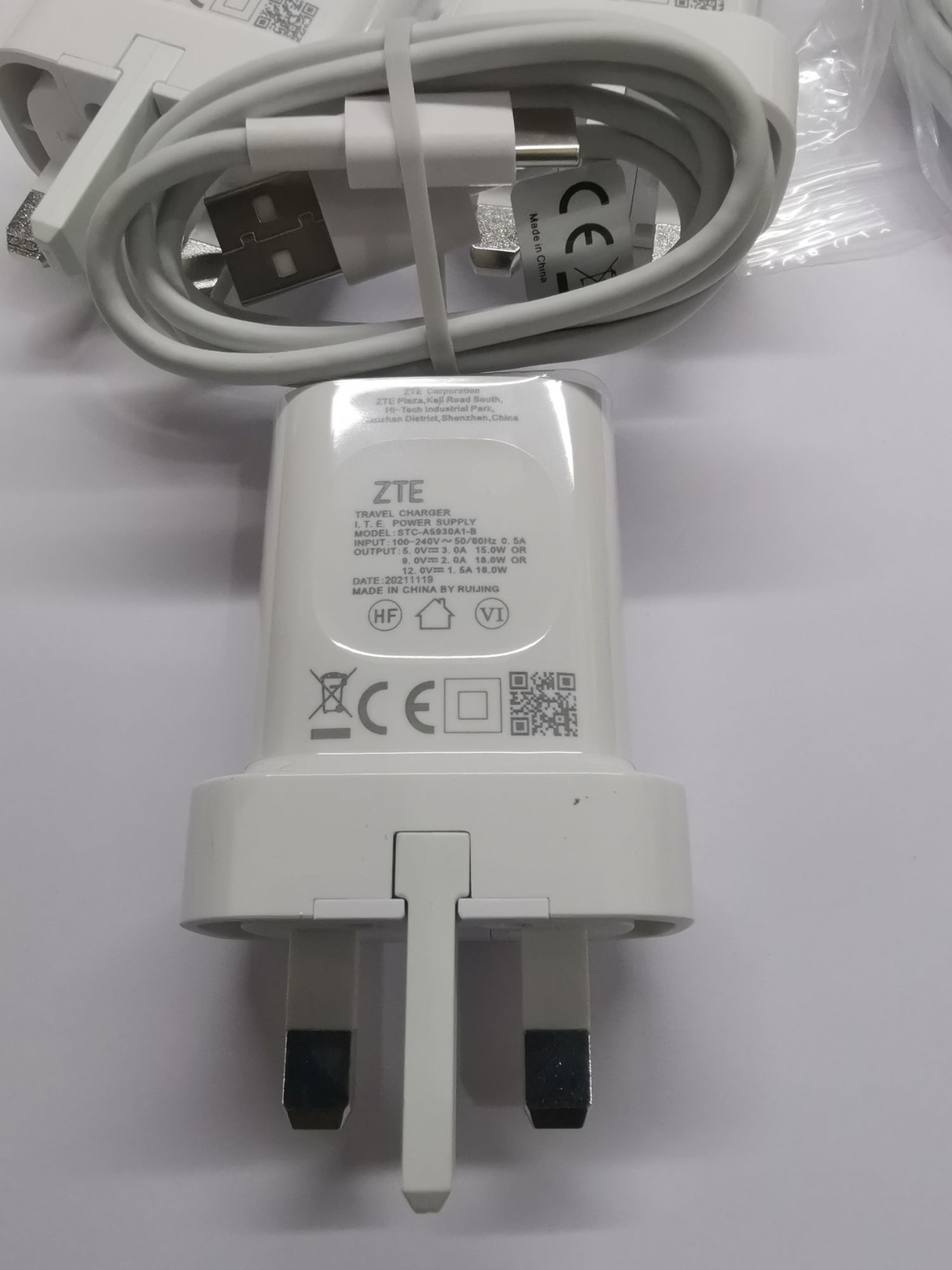 ZTE Fast Charger with cable type C | Daraz.lk