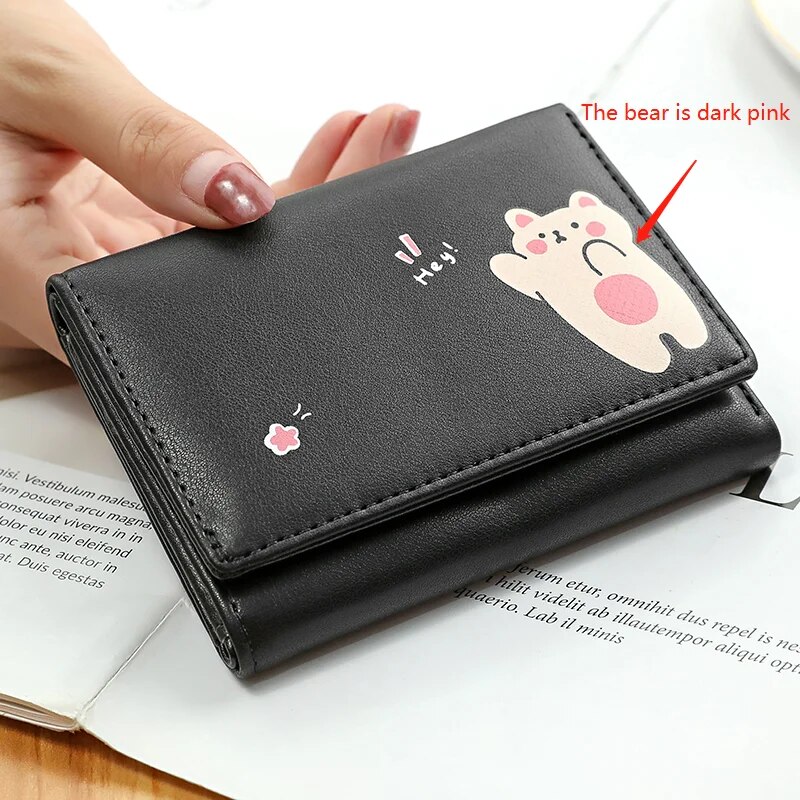 2024 Women Short Cute Small Wallet with Hasp ID Bank Card Holder for ...