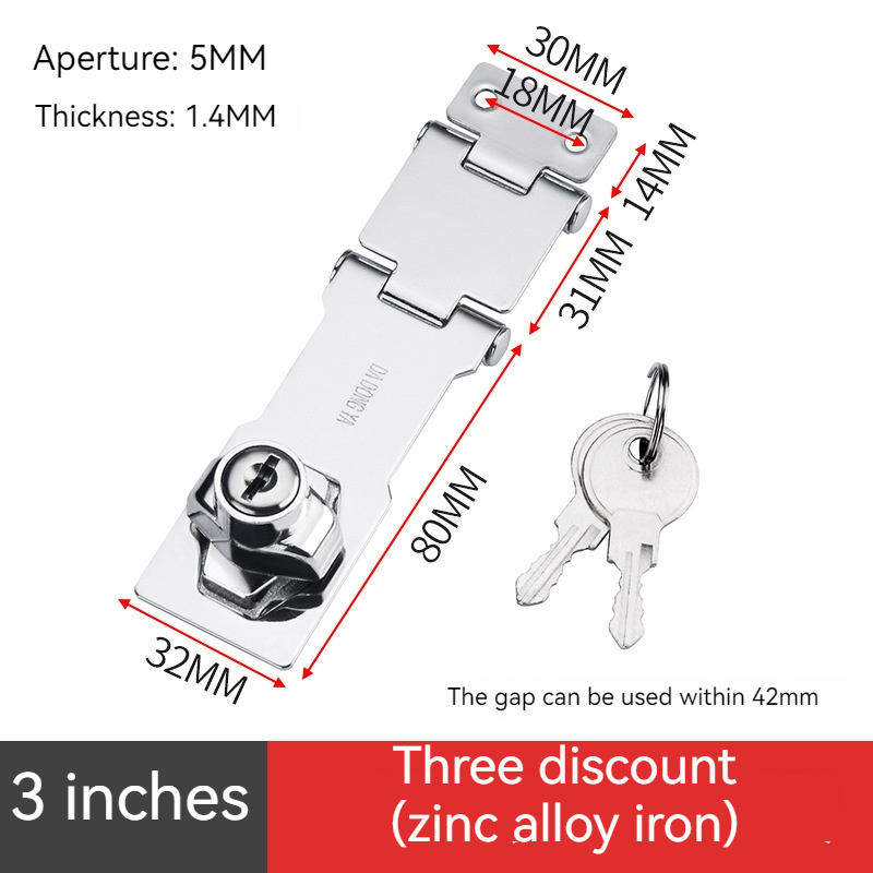 1/2PCS 3" Punch-free With Lock Drawer Locks Letter Box Locker Double ...