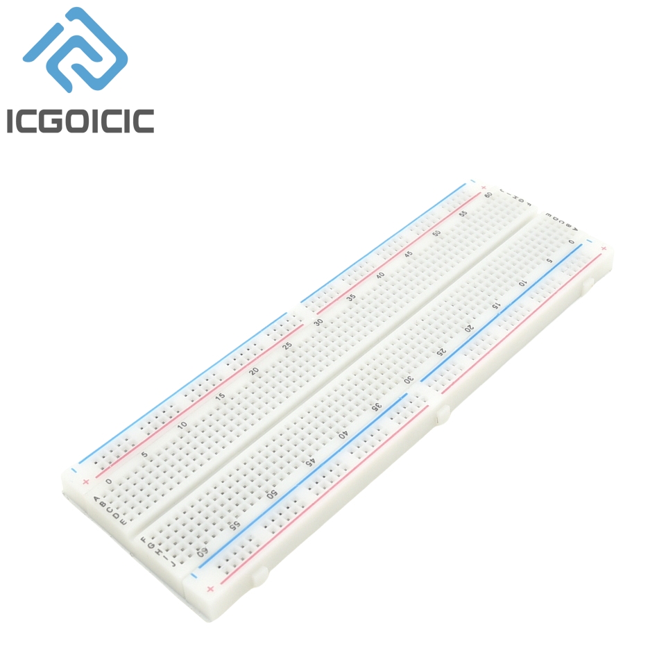 MB102 Breadboard 400 830 Point Solderless PCB Bread Board Test Develop ...