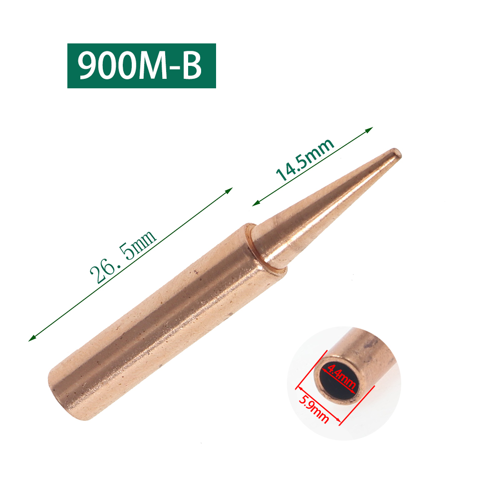 5Pcs 900M-T Pure Copper Soldering Iron Tip Soldering iron BGA Soldering Station Lead-free Solder ...