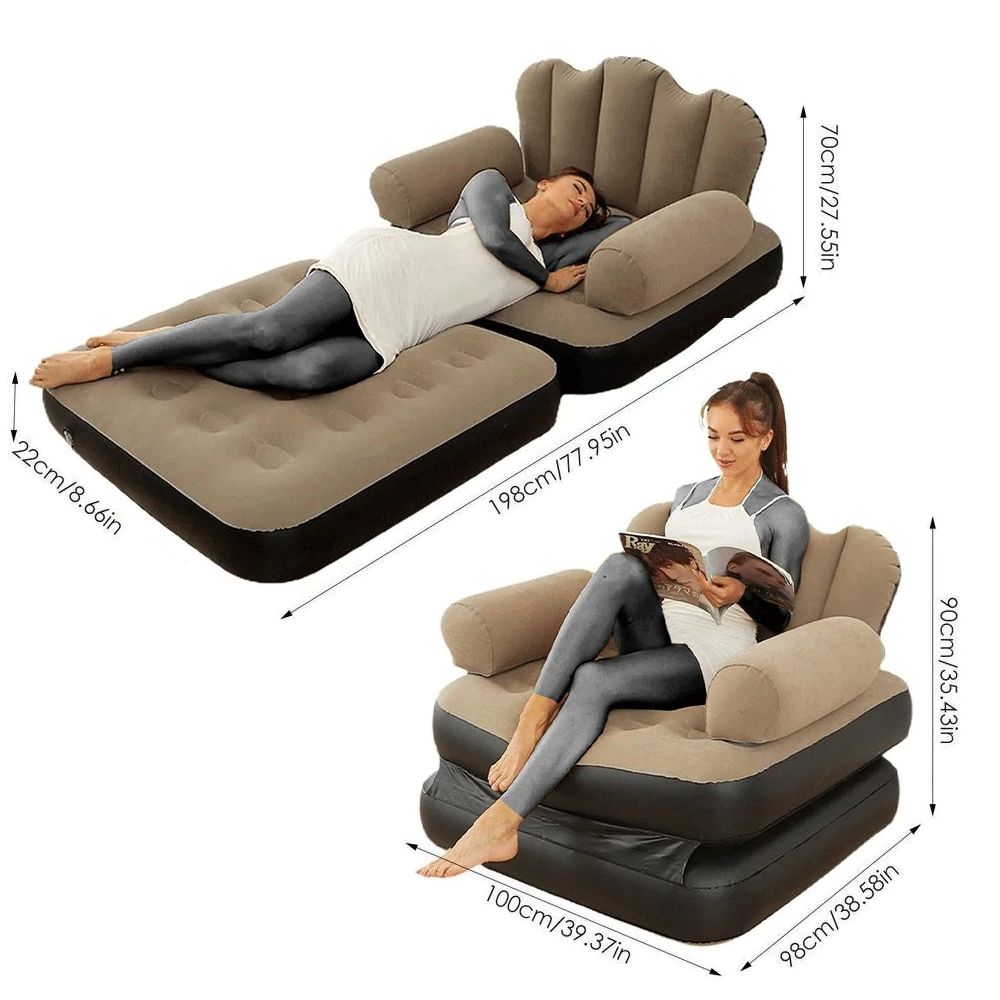 Inflatable Sofa | Multifunctional 5 in 1 Inflatable Sofa with L-shaped ...