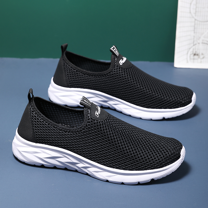 Men's Casual Breathable Mesh Shoes Summer Outdoor Non-slip Mens Shoes ...