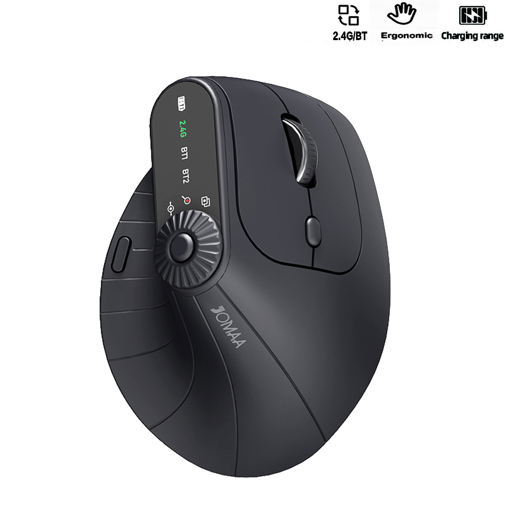 Jomaa BT5.0 Wireless Vertical Mouse With Function Adjustment Knob 8 ...