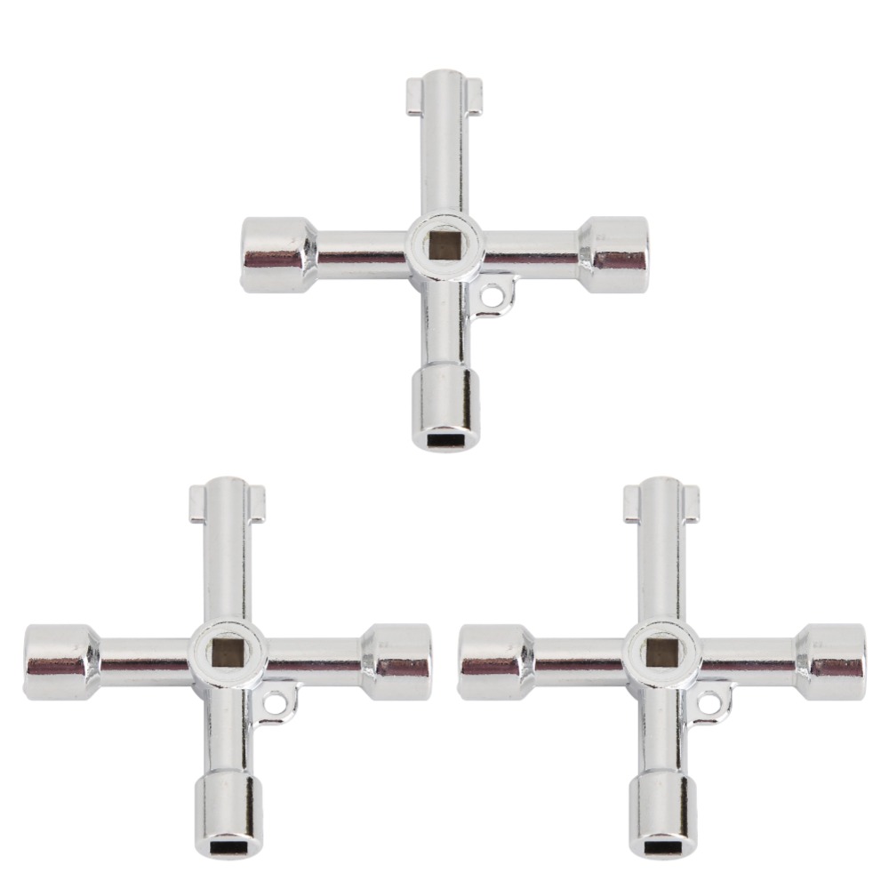Universal Panel Key Lock Wrench Plumber Keys Cross Triangle Square ...
