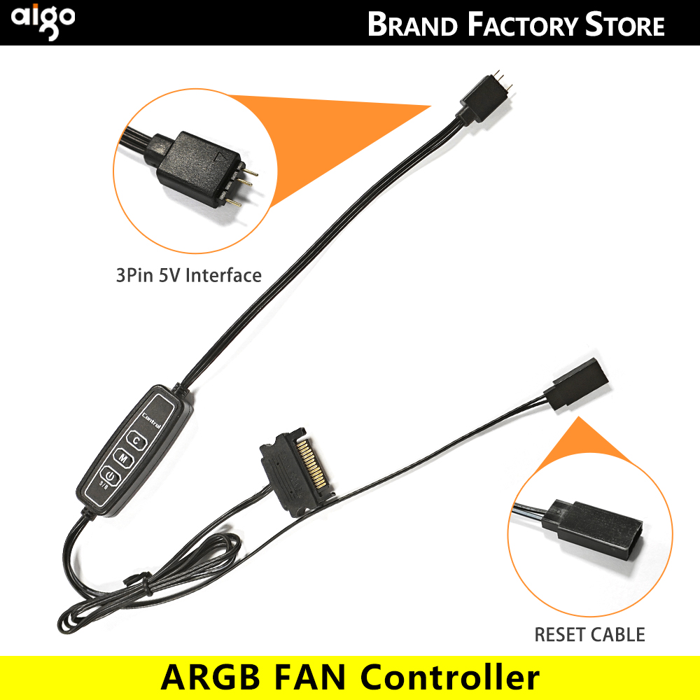 Aigo Z12 Computer Case Fan Reverse Ventoinha PC 120mm Rgb Fan Cooler ...