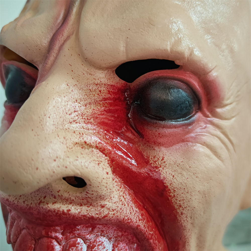 Zombie Mask Creepy Halloween Props Scary Realistic Face Mask Adult ...