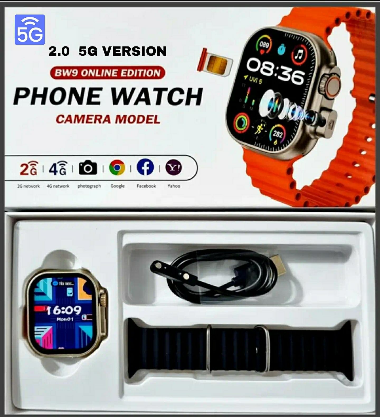 Bw9 Sim Insert Smart watch Version 2.0 5G Model | Daraz.lk