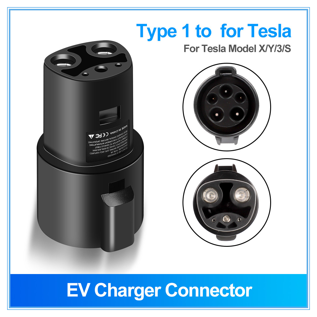 Electric Car Charging Connector SAE J1772 Type 1 to For Tesla Convertor ...