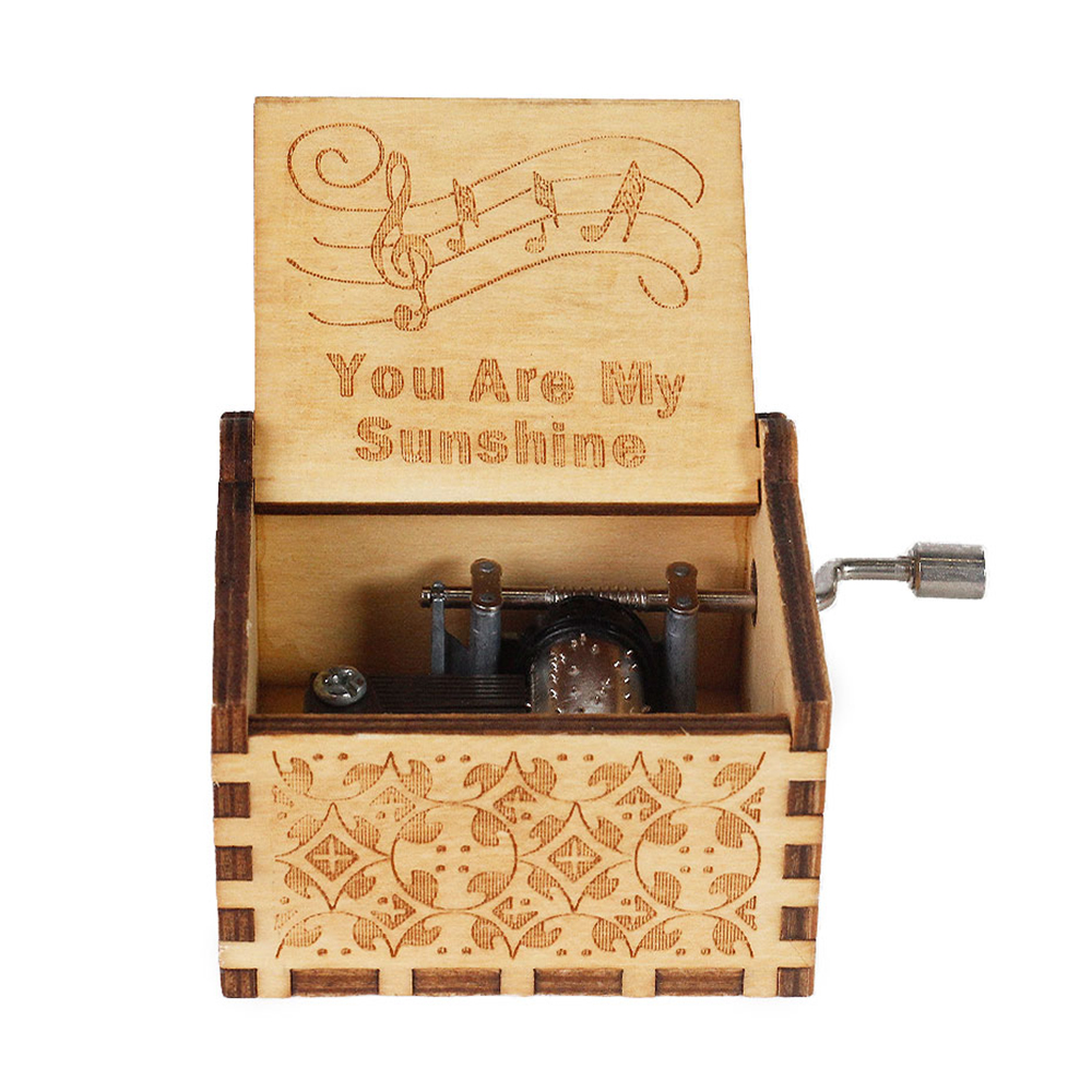 Wooden Hand Crank Music Box Theme You Are My Sunshine Music Box Musica ...