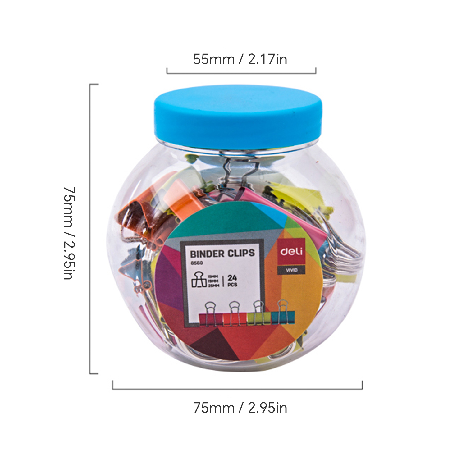 Deli Multicolor Paper Clips Document File Binder Clip Ticket Holder ...