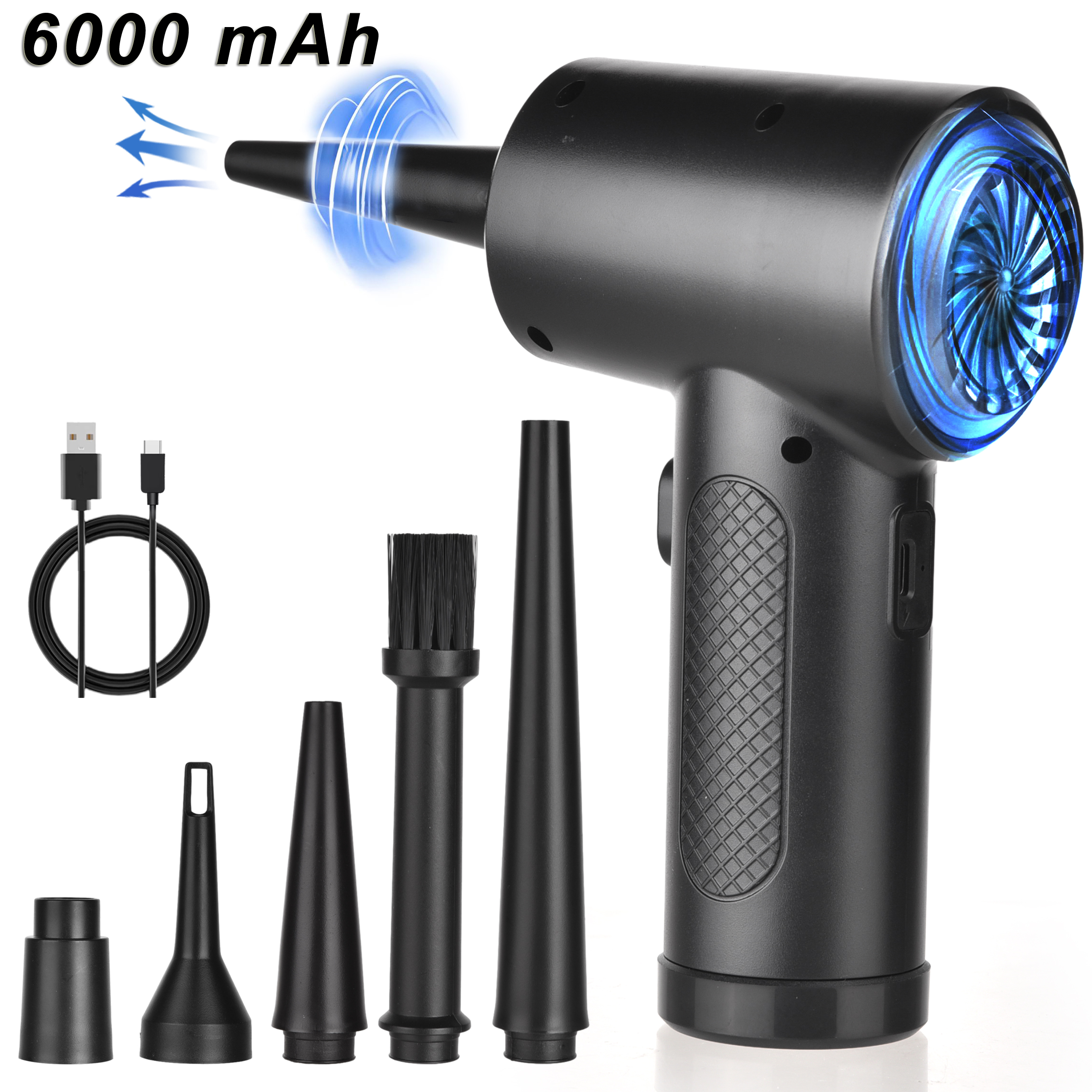 Compressed Air Duster for Computers Protable Cordless Air Blower ...