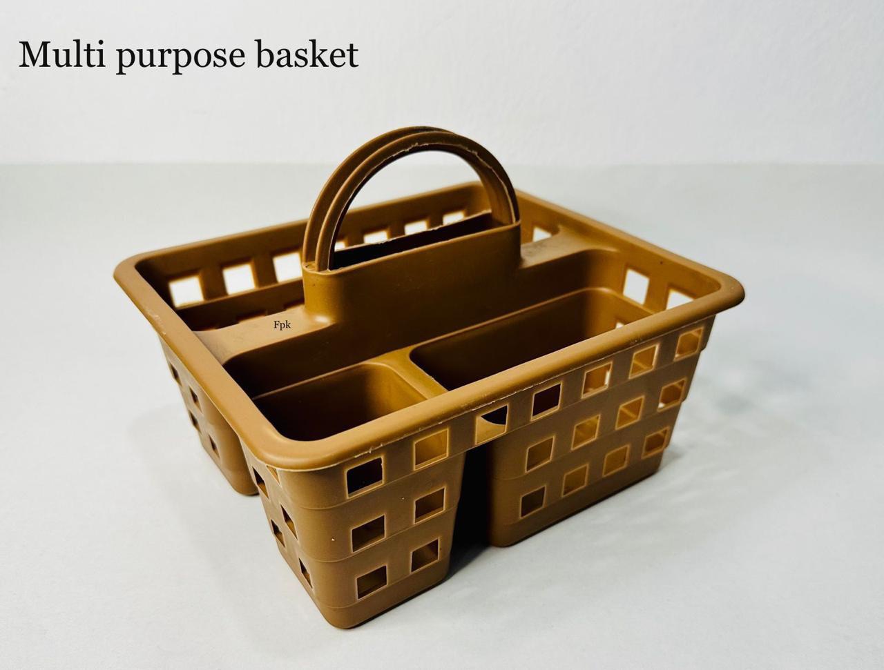 Premium Multi Purpose Basket 3 Section Plastic Storage Desk Remote ...