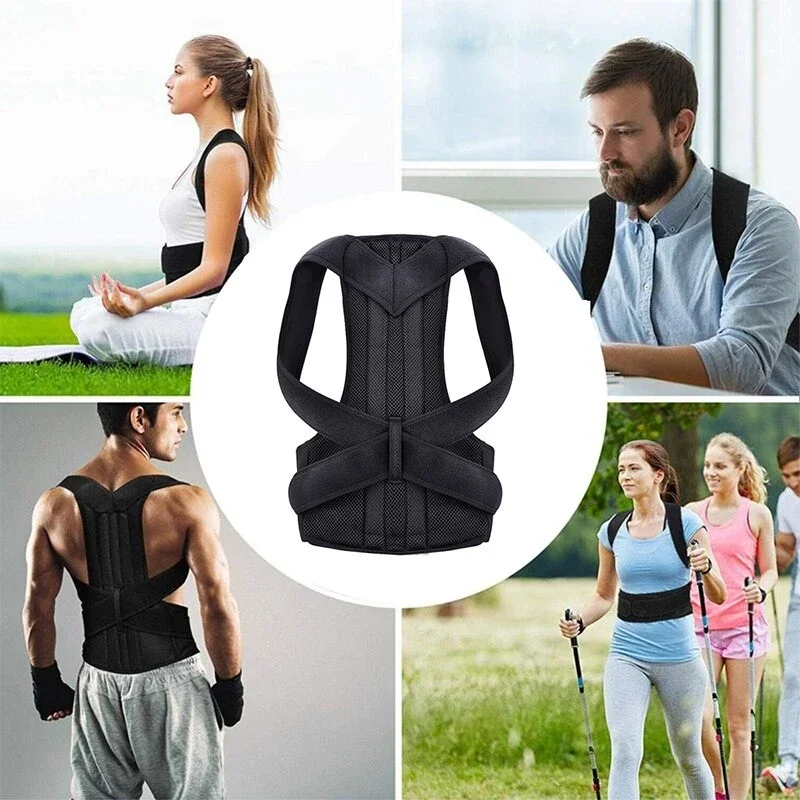 Reinforced Belt Lumbar Column Posture Corrector Vest Adjustable Back ...