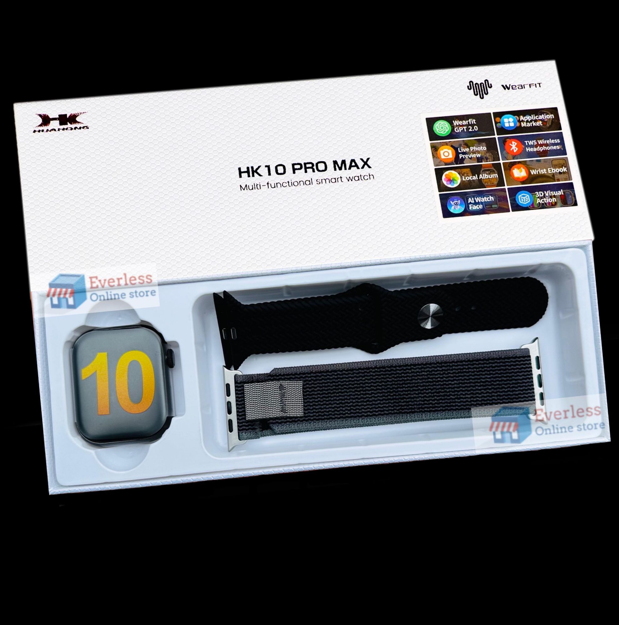 2025 HK10 Pro Max+ Plus Gen7 Series 10 AMOLED 4GB Storage G-sensor HK9 ...