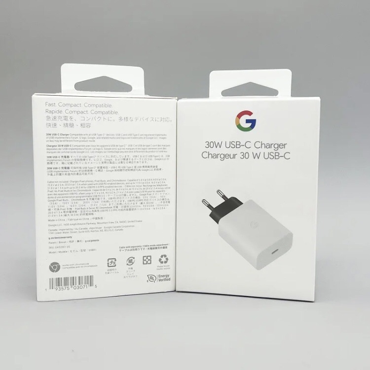 Google pixel 30W Fast Charger EU Quick Charge Travel Adapter Usb C To Type C Cable For Google ...